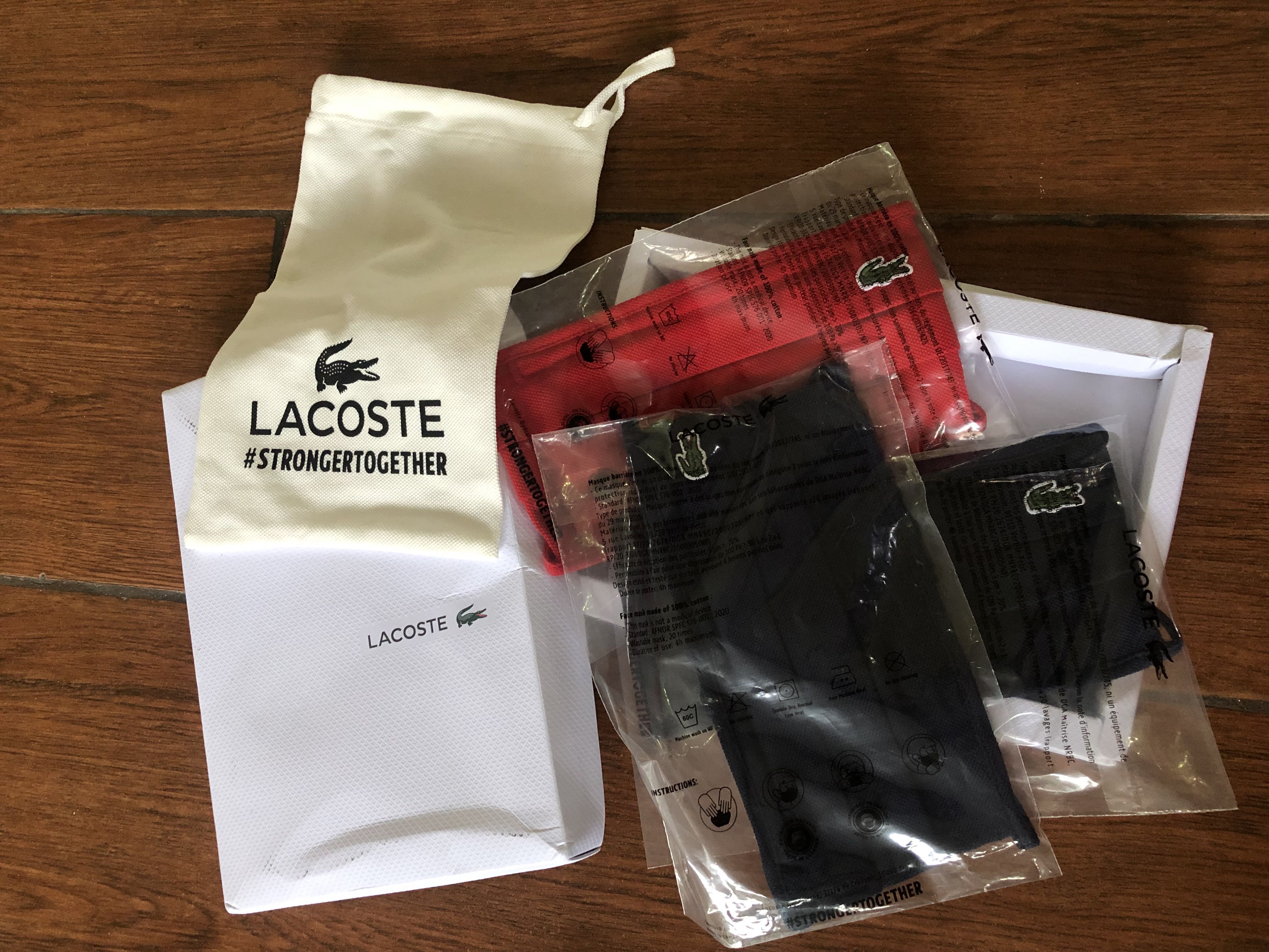 Lacoste Face Mask, Luxury, Accessories on Carousell