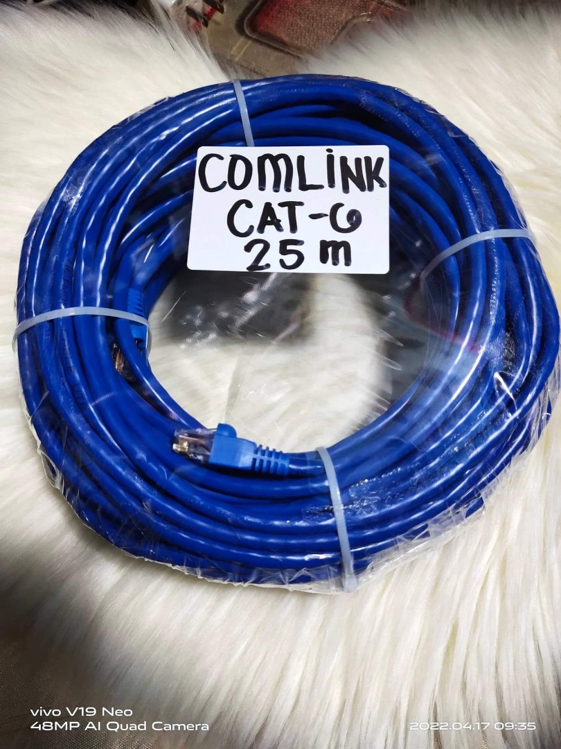 LAN CABLE COMLINK CAT-6 25MTRS, Computers & Tech, Parts & Accessories ...