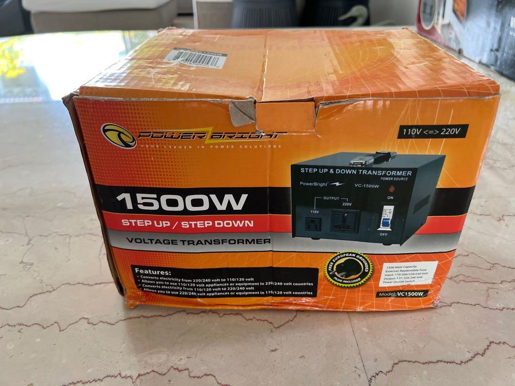large Voltage Transformer - from 220v to 110 - power up to 1500W, TV ...
