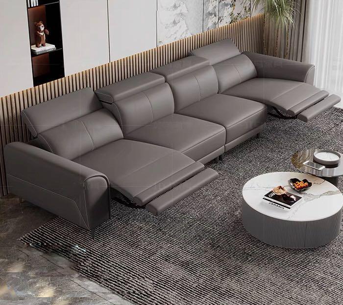 Zenith Electric Recliner Sofa Length 206cm Available in Premium Quality Genuine Cowhide Leather ...