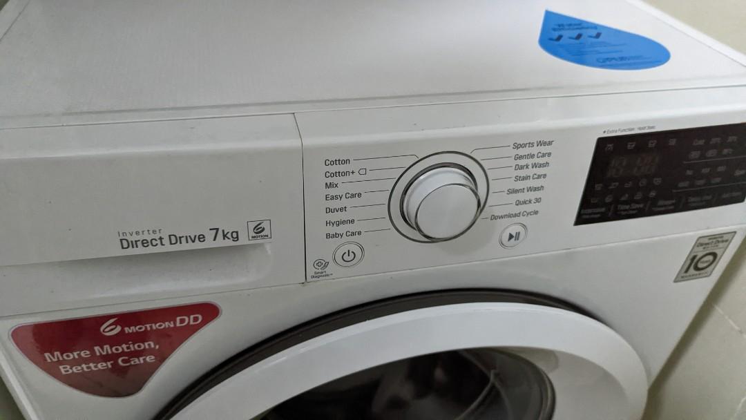 LG Direct Drive 7kg Washing Machine, TV & Home Appliances, Washing ...
