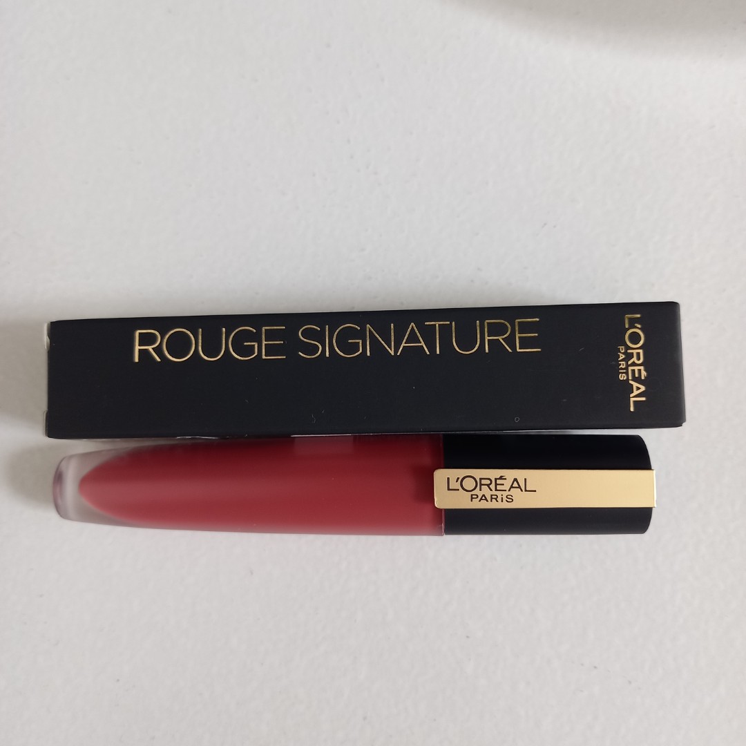L'oreal Rouge Signature lipstick (sealed), Beauty & Personal Care, Face ...