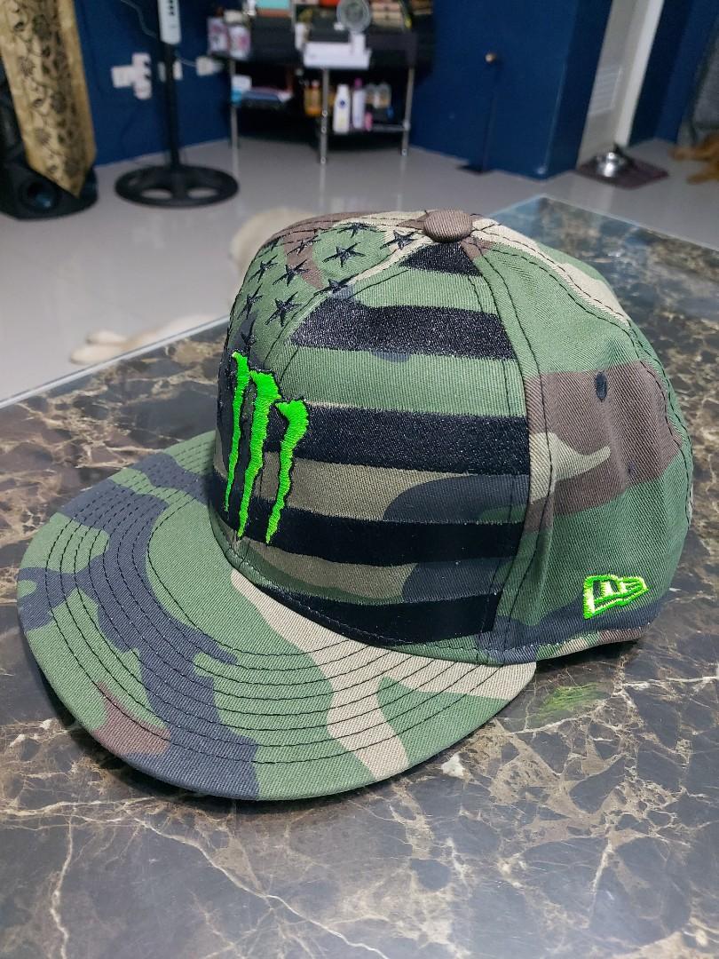 Monster Energy camo X New Era, Men's Fashion, Watches & Accessories ...