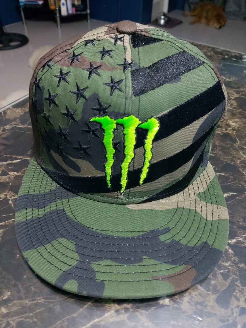Monster Energy camo X New Era, Men's Fashion, Watches & Accessories ...