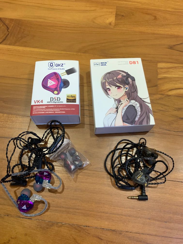 Nicehck db1 and Qkz Vk4 set, Audio, Earphones on Carousell