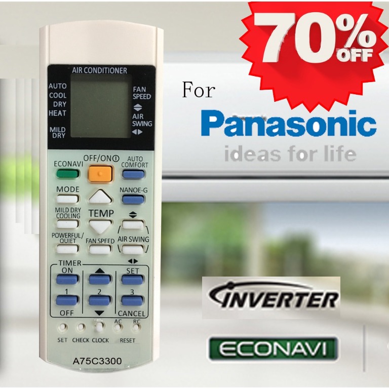 Panasonic aircon remote-replacement- for inverter (PN3300)for Panasonic ...