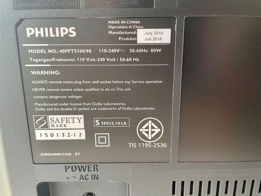 Philips 40 inch NON SMART TV, TV & Home Appliances, TV & Entertainment ...