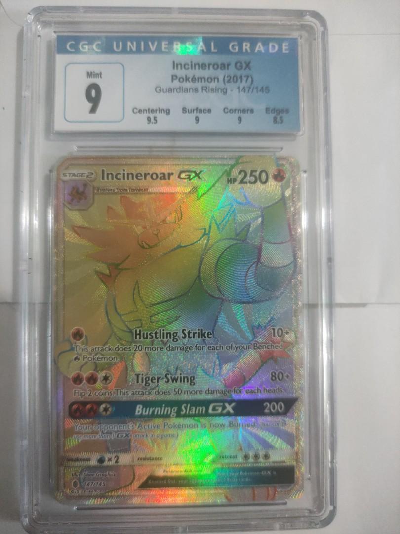pokemon cgc 9 guardians rising rainbow incineroar gx, Hobbies & Toys ...