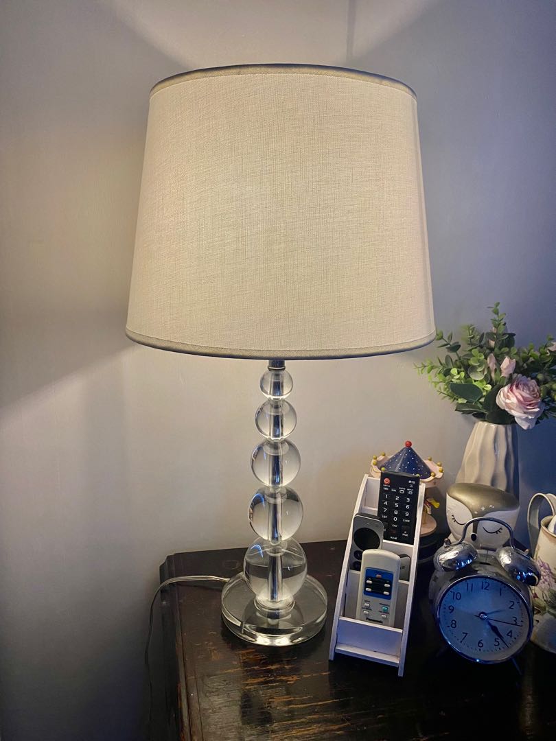 Posh crystal side lamp, Furniture & Home Living, Lighting & Fans ...