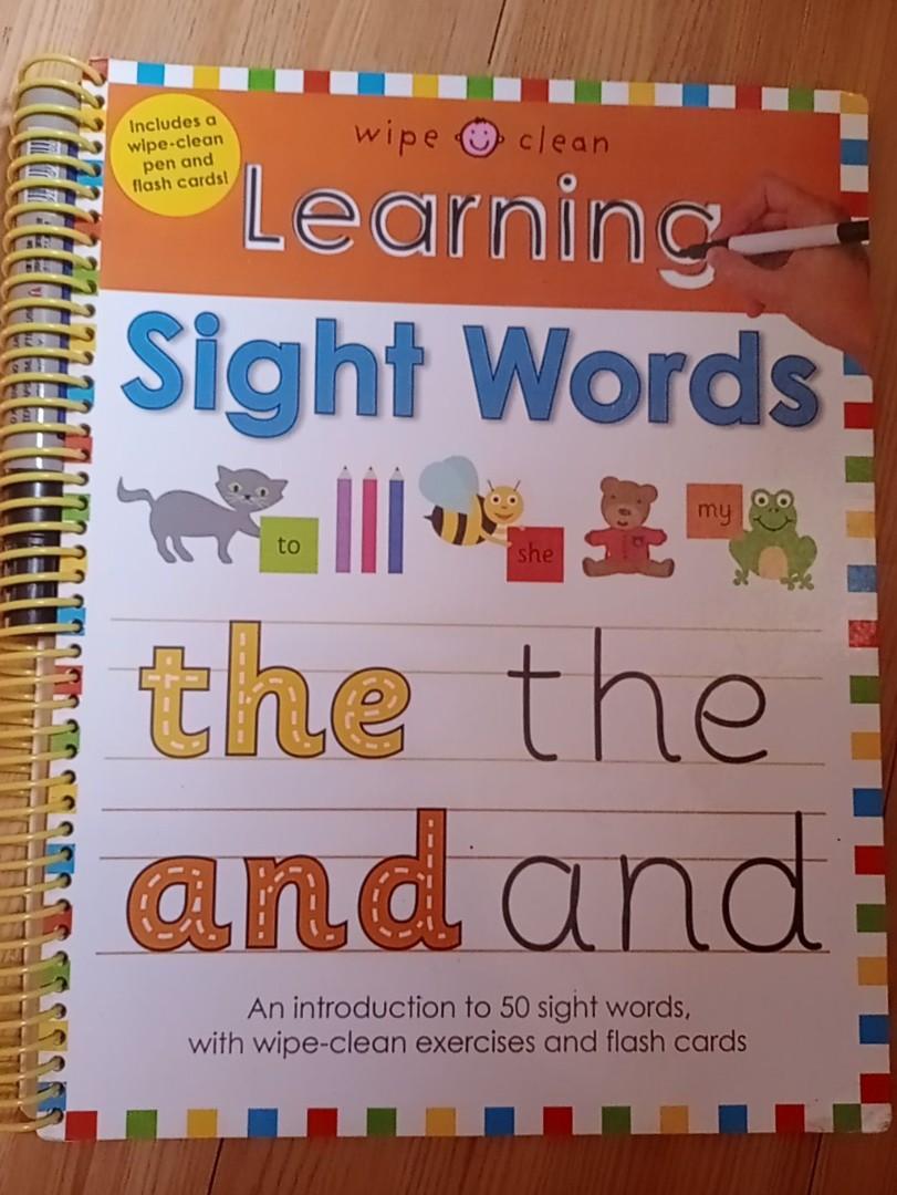 Priddy Learning Sight words wipe and clean book, Hobbies & Toys, Books ...