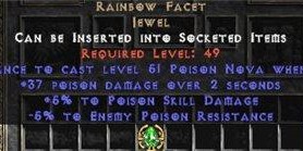 Rainbow Facet Jewel (Poison) D2R Diablo II Resurrected (Softcore ...