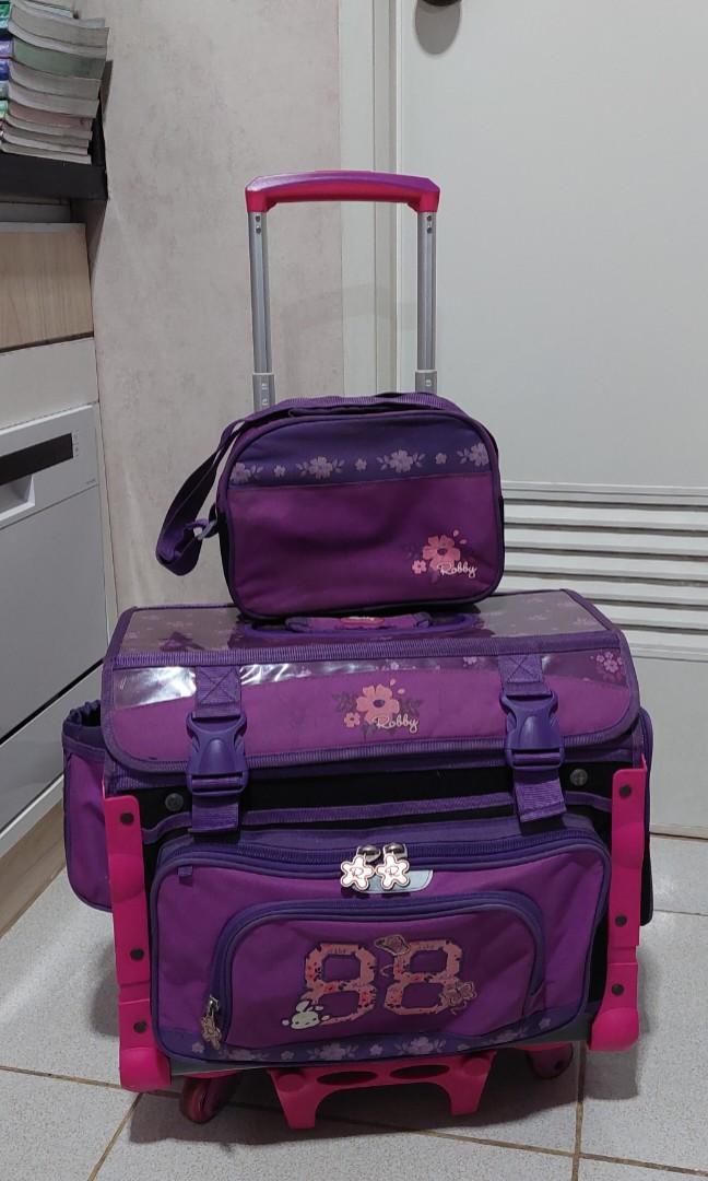 Robby Rabbit 6-wheel Trolley School Bag+, Hobbies & Toys, Stationary ...