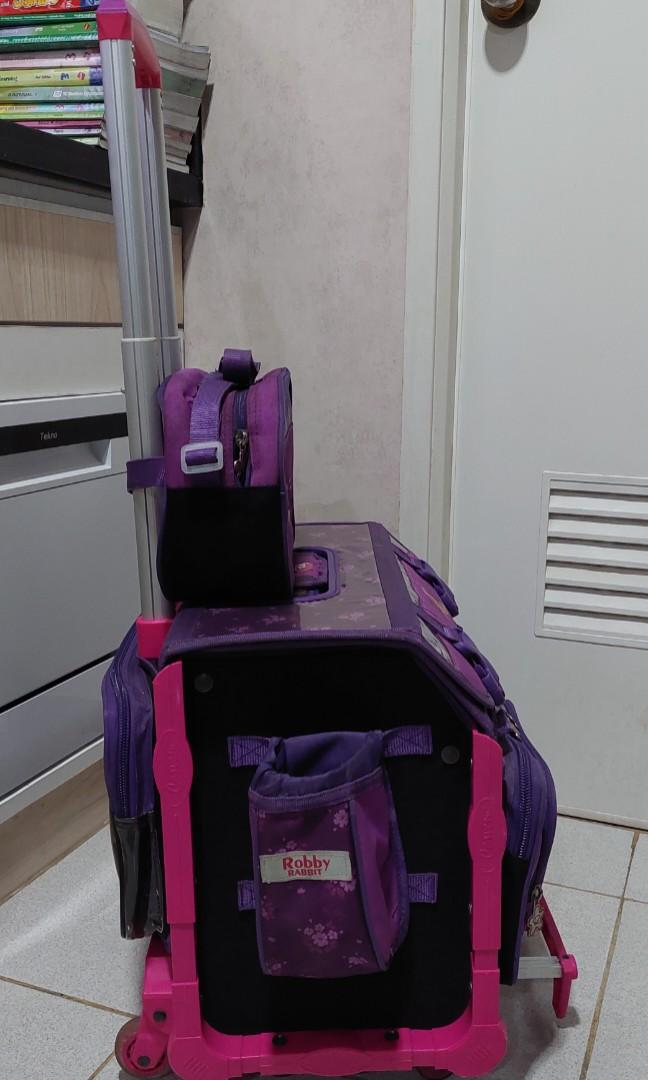 Robby Rabbit 6-wheel Trolley School Bag+, Hobbies & Toys, Stationary ...