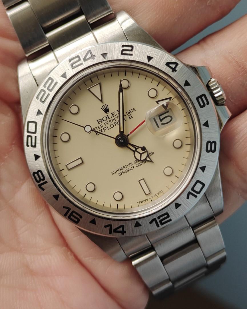 Rolex 16550 explorer ii ivory dial 1680 1655 1665 1675 gmt submariner ...