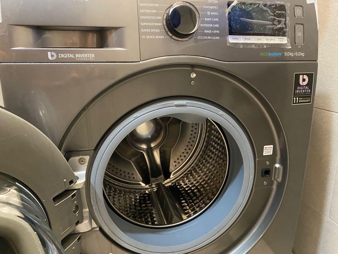 Samsung wash Eco bubble 9kg, TV & Home Appliances, Washing Machines and ...