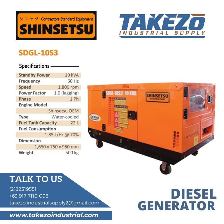Shinsetsu Diesel Generator, Commercial & Industrial, Construction Tools ...