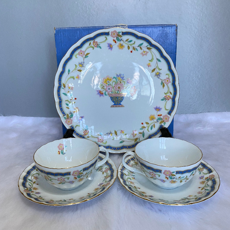 Shiseido Floral Cup & Saucer with Serving Plate, Furniture & Home ...