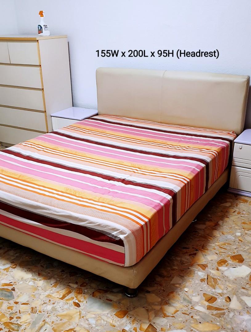 Simple queen Bed Frame with King Koil Mattress, Furniture & Home Living ...