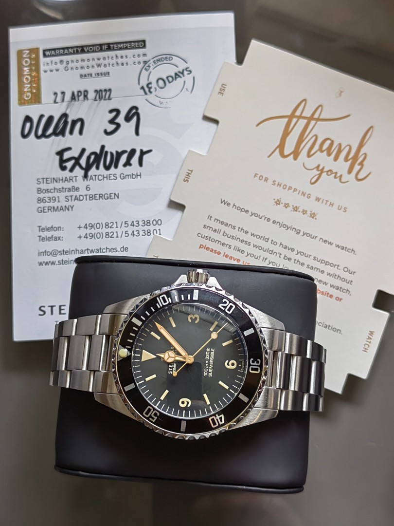 Steinhart Ocean 39 Explorer - Gnomon Exclusive Edition, 名牌, 手錶 - Carousell