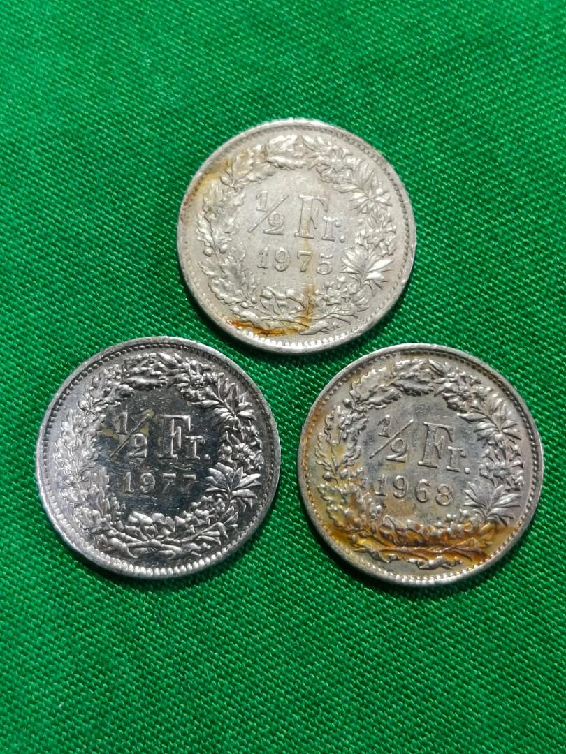 Swiss 1/2 FR Helvetia, Hobbies & Toys, Memorabilia & Collectibles ...