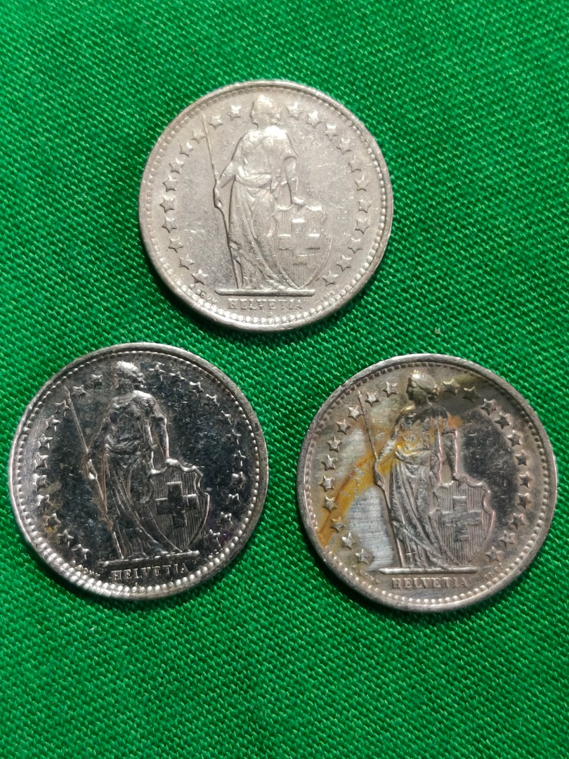 Swiss 1/2 FR Helvetia, Hobbies & Toys, Memorabilia & Collectibles ...