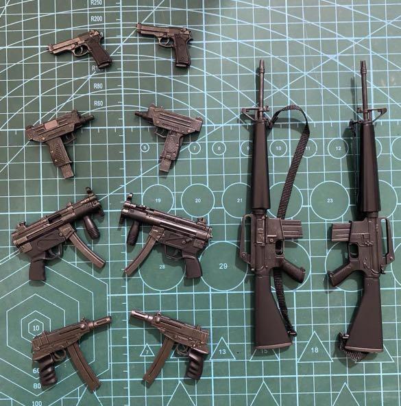 THE MATRIX HOT TOYS 1/6 SCALE MMS466 NEO PISTOLS RIFLES MACHINE GUNS ...