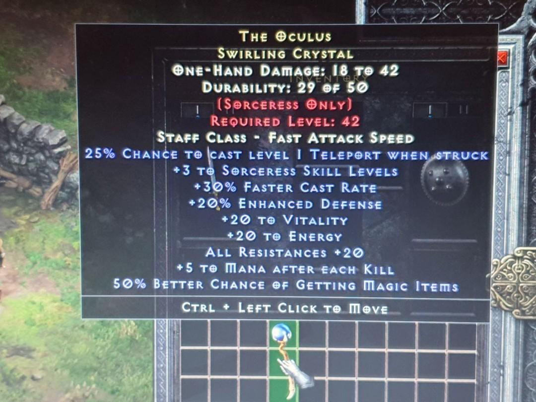 The Oculus Swirling Crystal D2R Diablo II Resurrected (Softcore, Ladder ...