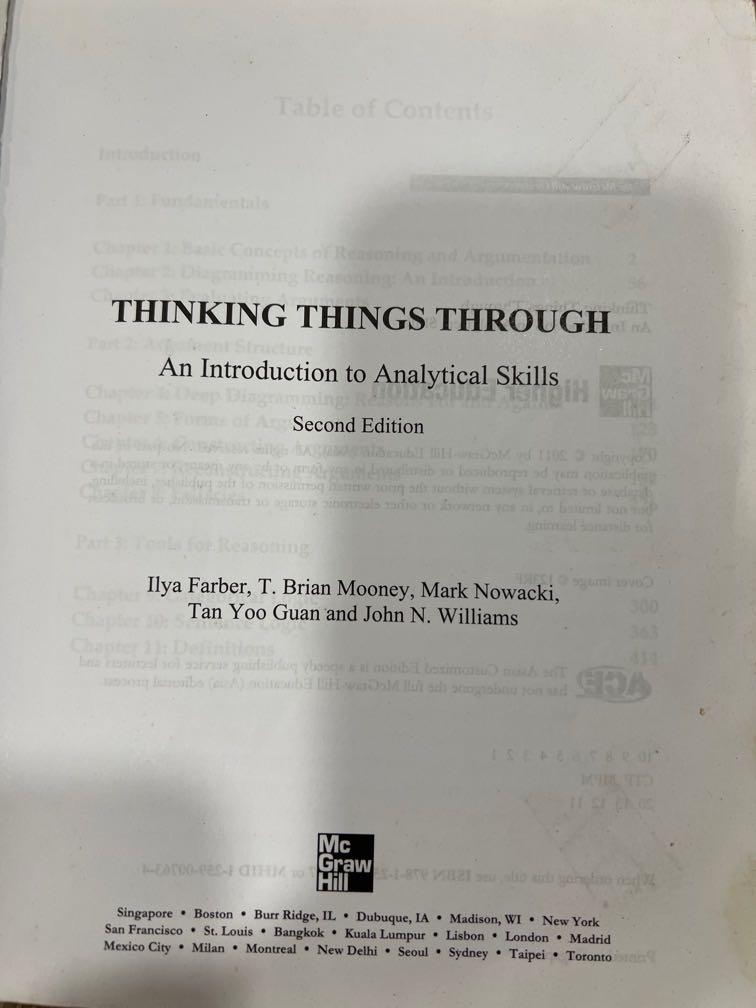 Thinking things through, Hobbies & Toys, Books & Magazines, Textbooks ...