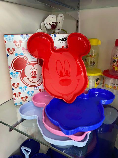 Tupperware Disney Mickey Plates set 4 pieces with gift box, Furniture ...