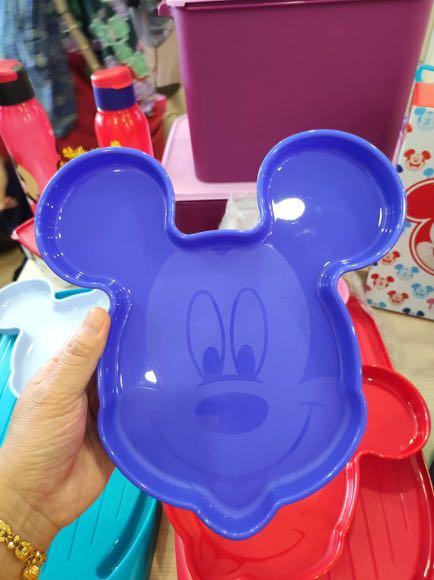 Tupperware Disney Mickey Plates set 4 pieces with gift box, Furniture ...