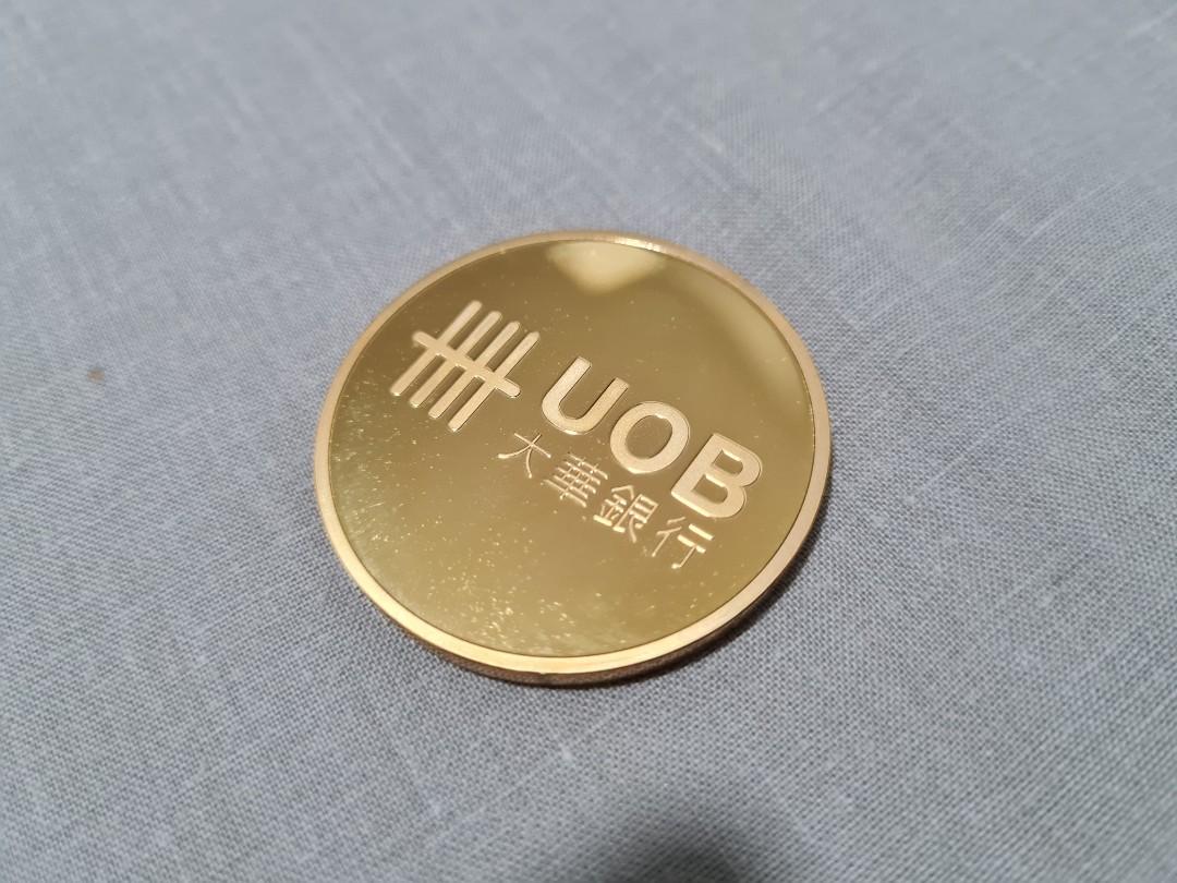 UOB Gold Plated Coin, Hobbies & Toys, Memorabilia & Collectibles ...