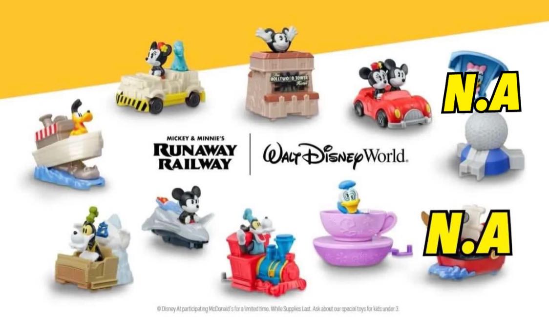 Walt Disney World Mickey & Minnie Runaway Railway mcd McDonald's Happy ...