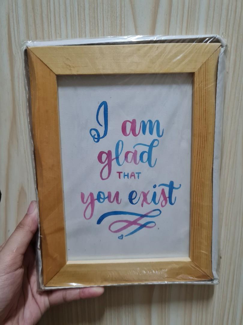 Wood frame with Calligraphy (Handwritten by me), Hobbies & Toys ...