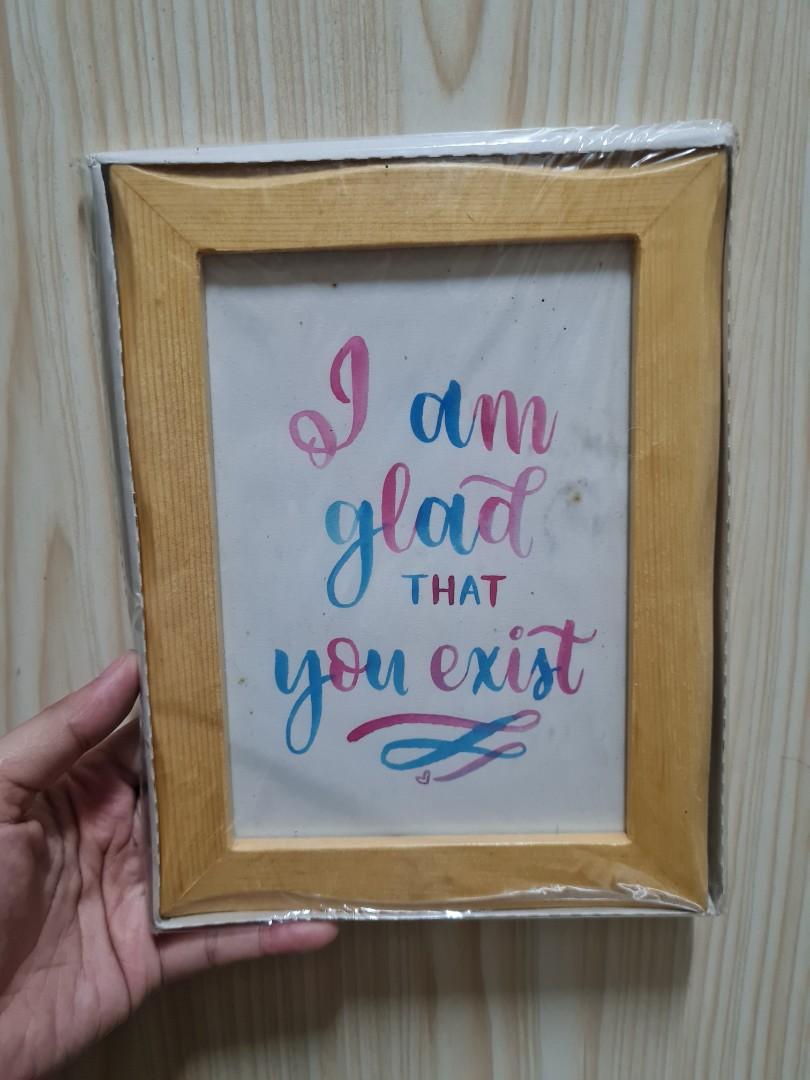 Wood frame with Calligraphy (Handwritten by me), Hobbies & Toys ...