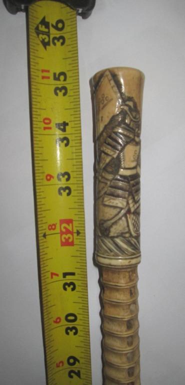 19th Century Graduated Shark's Vertebrae Cane Walking Stick, Hobbies ...