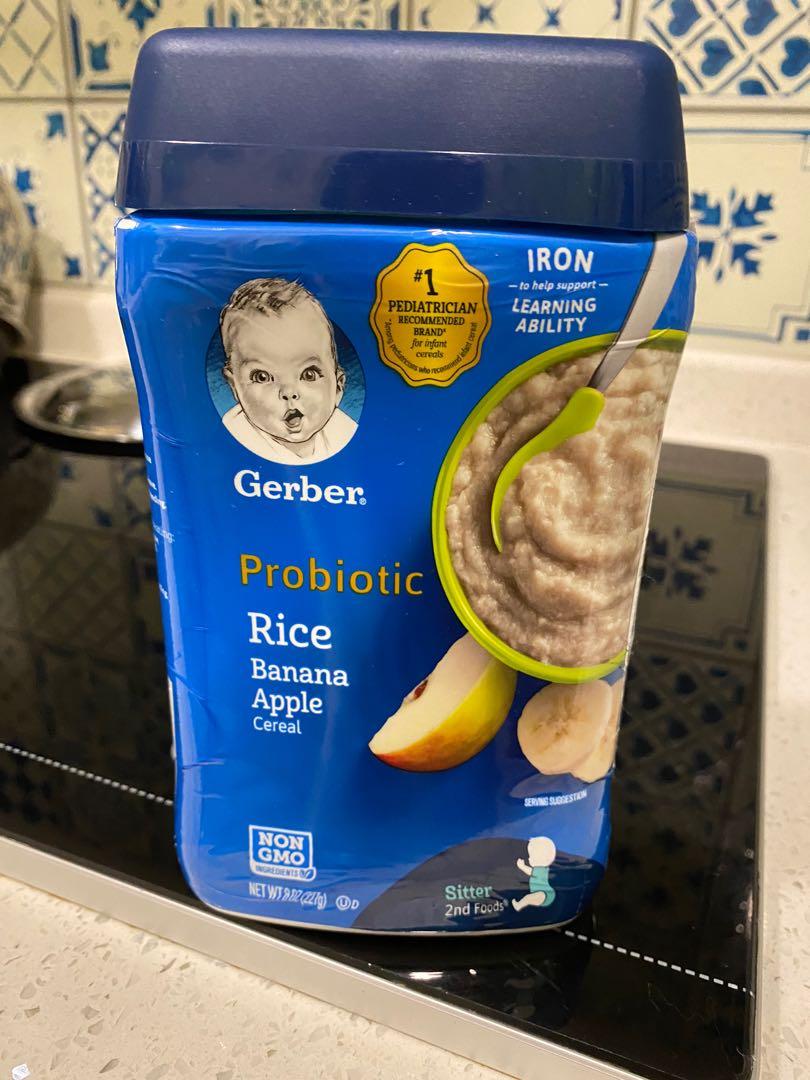 嘉寶 Gerber 米糊 Rice Banana Apple, 兒童＆孕婦用品, 護理及餵哺, 護理及餵哺 - 加固 - Carousell
