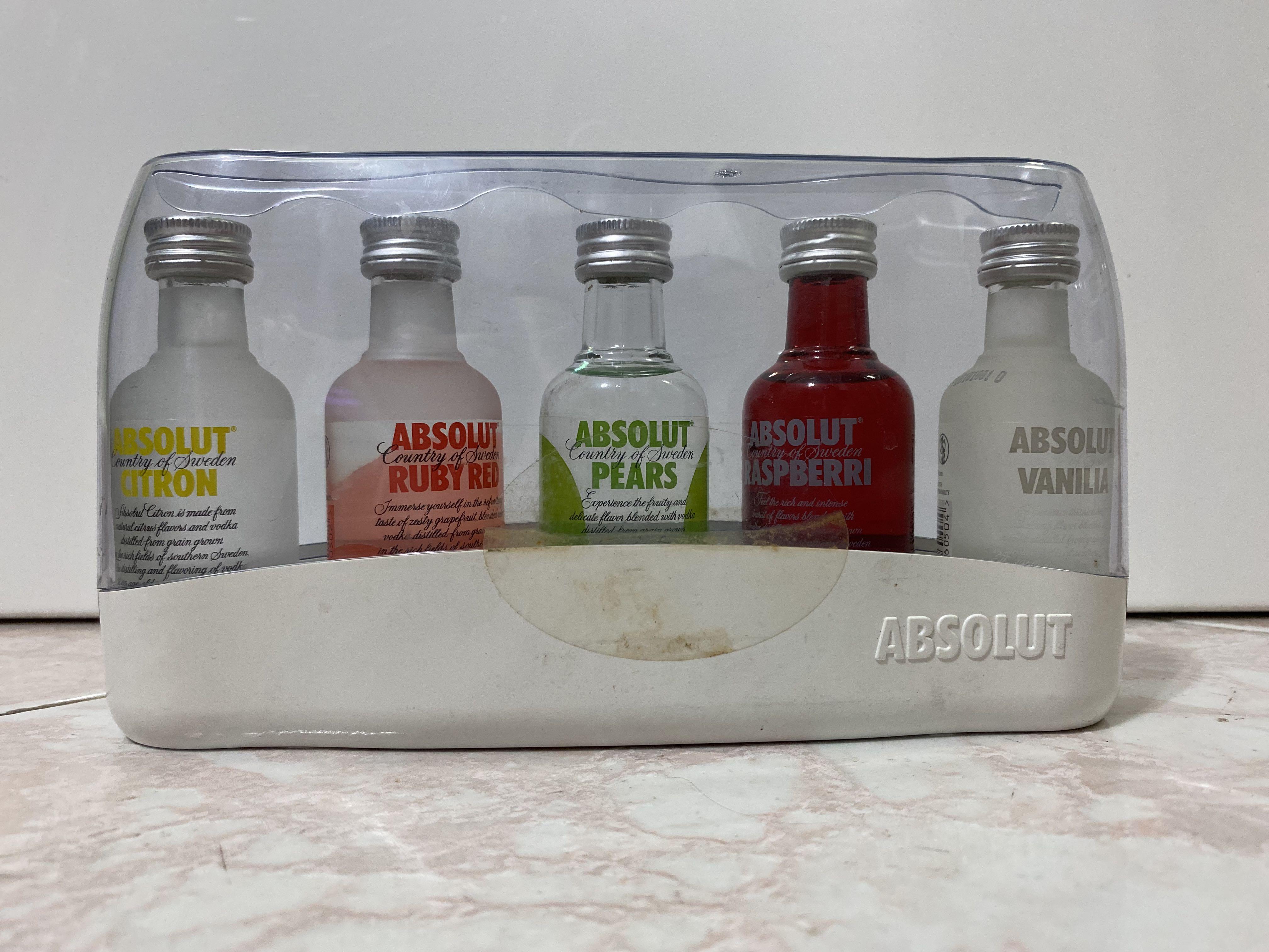 Absolute Flavoured Vodka Miniature Set, Food & Drinks, Alcoholic ...