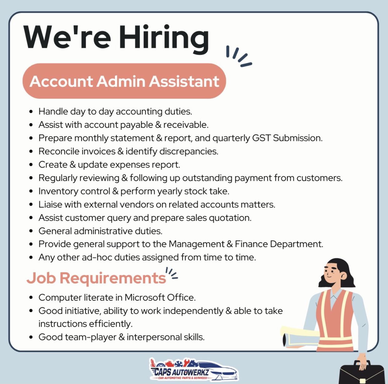 Account Admin Assistant, Jobs, Admin & Finance on Carousell