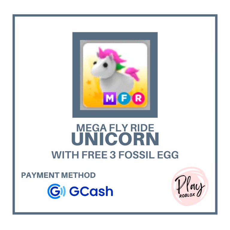 Adopt Me - Mega Fly Ride Unicorn, Hobbies & Toys, Toys & Games on Carousell