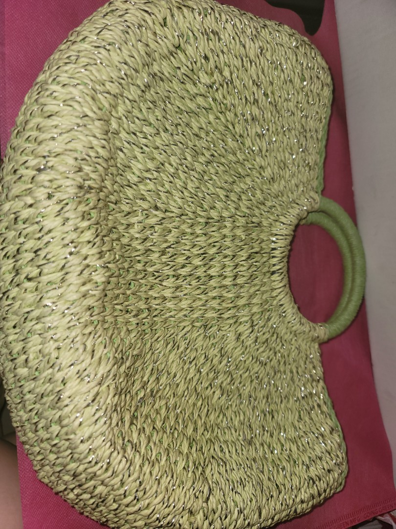 avocado green abaca hand bag, Women's Fashion, Bags & Wallets, Tote ...