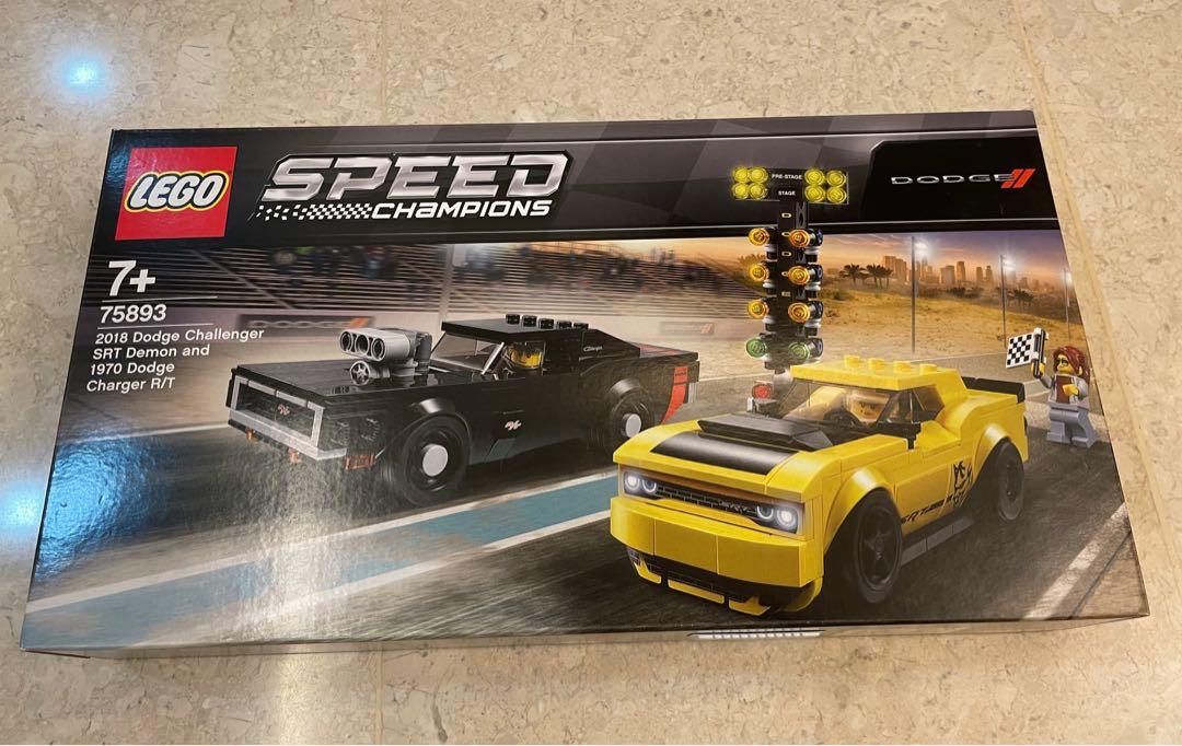 BNIB Lego 75893 2018 Dodge Challenger SRT Demon and 1970 Dodge Charger ...