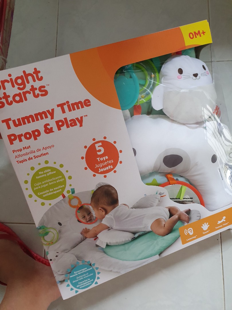 Bright Starts Tummy Time Prop & Play Prop Mat, Babies & Kids, Infant ...