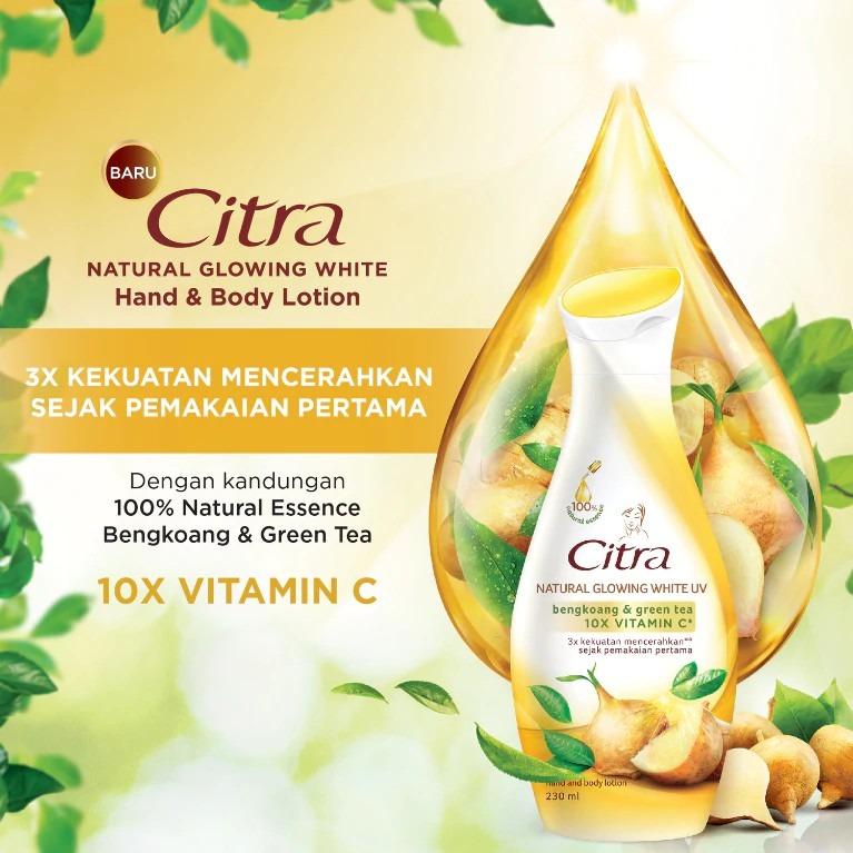 CITRA Natural Glowing White UV Hand and Body Lotion 230 ml, Kesehatan ...