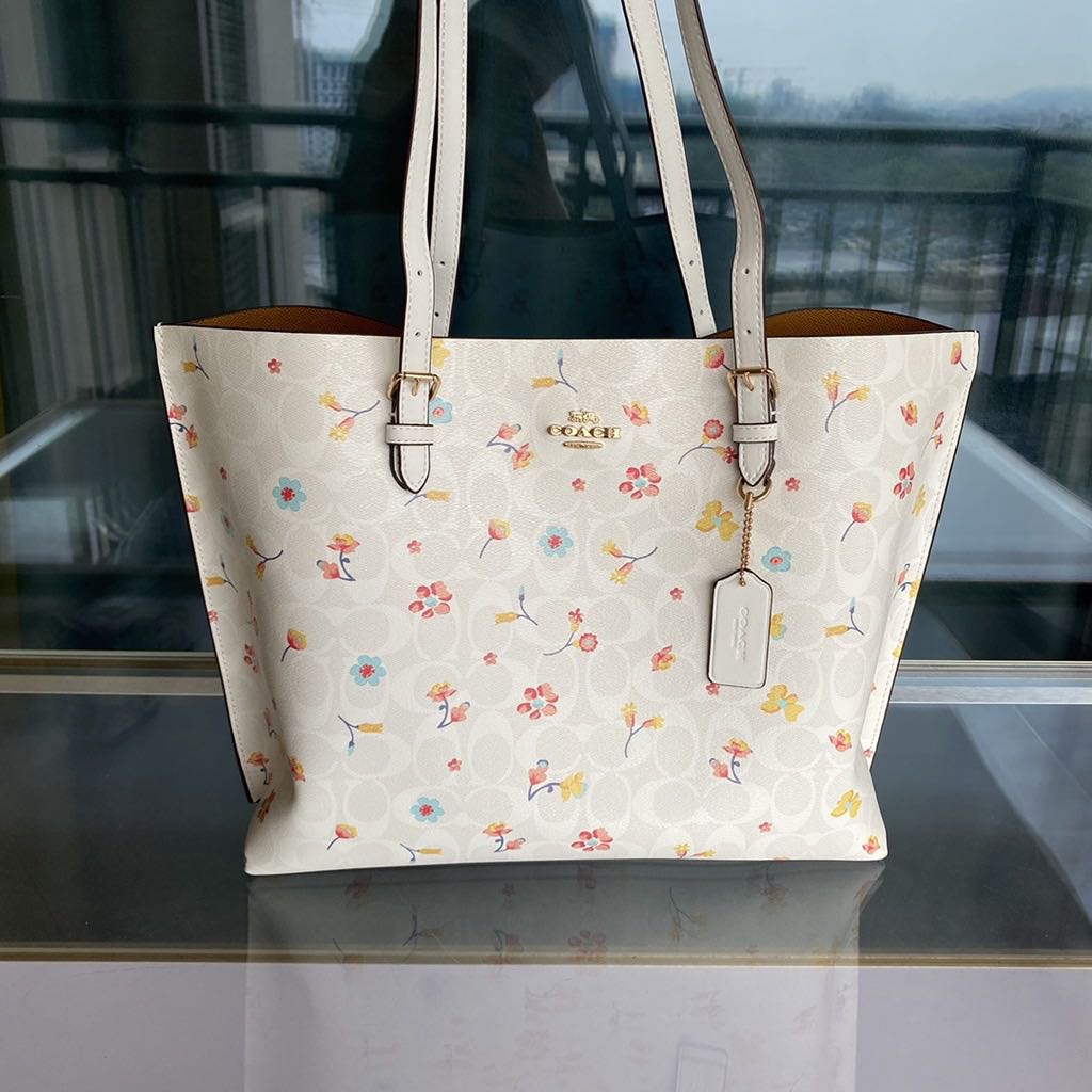 Coach Floral Print Mollie Tote Bag, Women's Fashion, Bags & Wallets ...