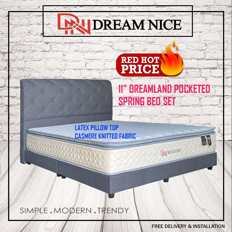 Dreamland Divan Bed Set (Queen ), Furniture & Home Living, Furniture ...