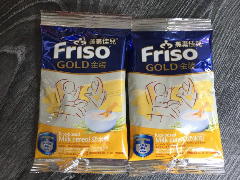 Friso Gold milk rice based cereal 2x50g expiry feb2023 clean no pet ...