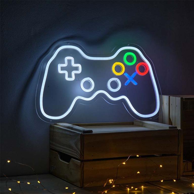 Game Console LED Neon Light, Furniture & Home Living, Lighting & Fans ...
