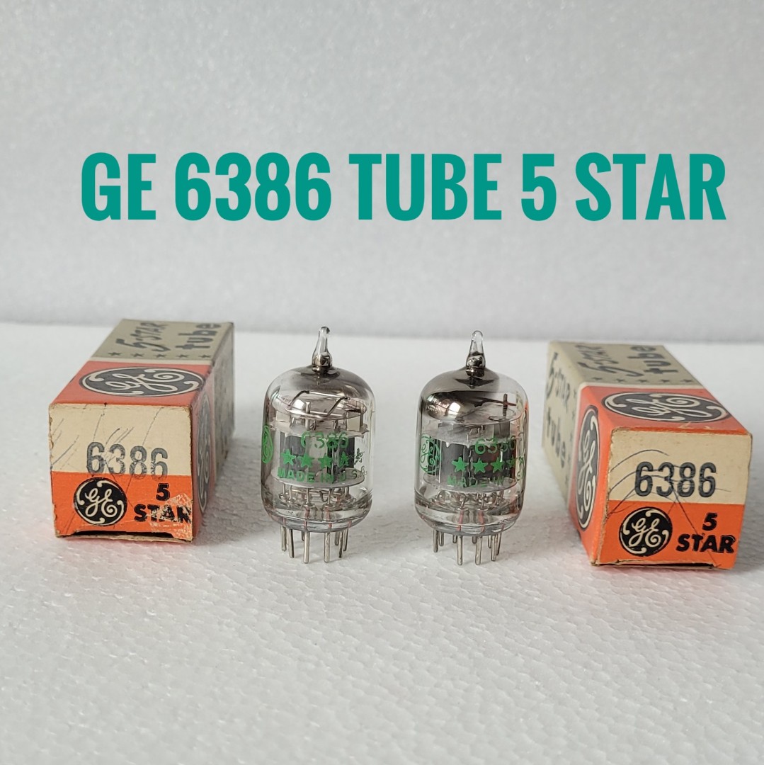GE 6386 5星 雙三極管 (NOS) 前置放大，推動 made in USA $1800/ 2pcs, 其他, 其他 - Carousell