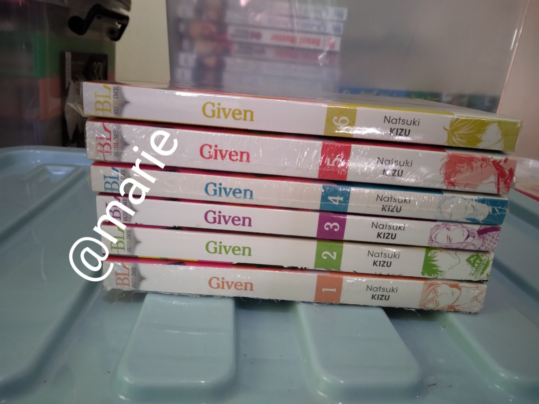 Given Manga set vol 1 - 6 Onhand English, Hobbies & Toys, Books ...