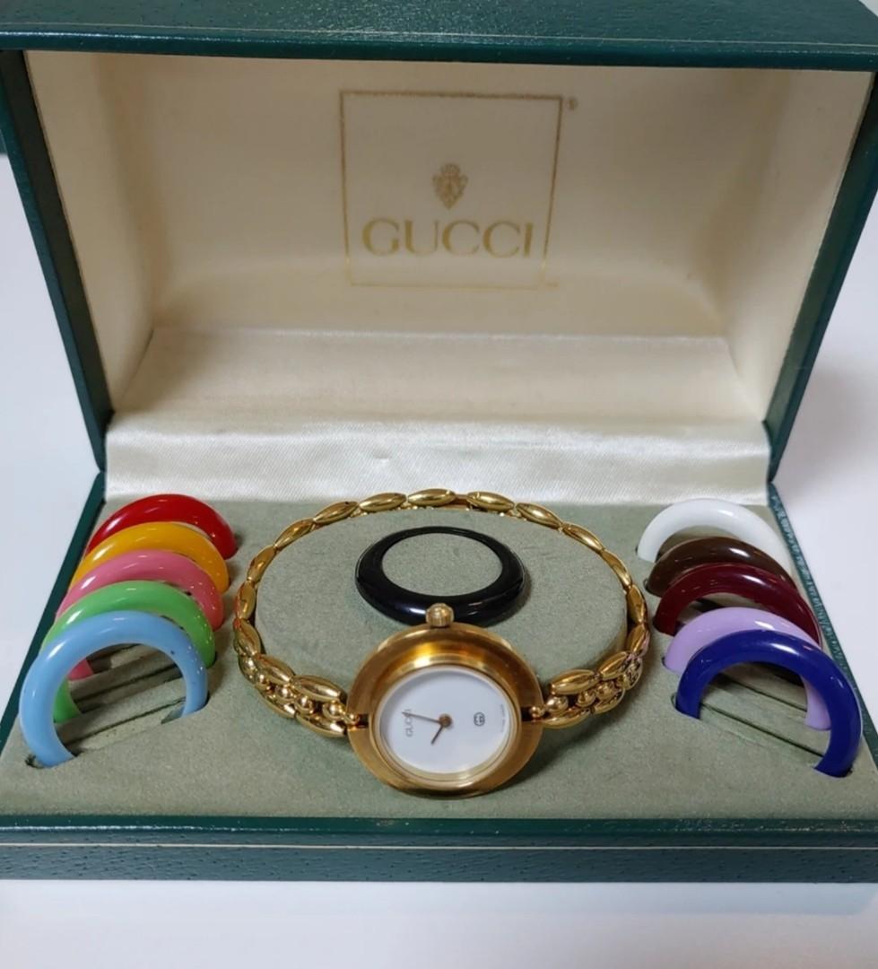 Gucci Bezel Watch Interchangeable Bezel, Luxury, Watches on Carousell